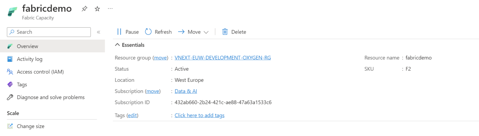 Create capacity for Microsoft Fabric - Erwin | Data & Intelligence